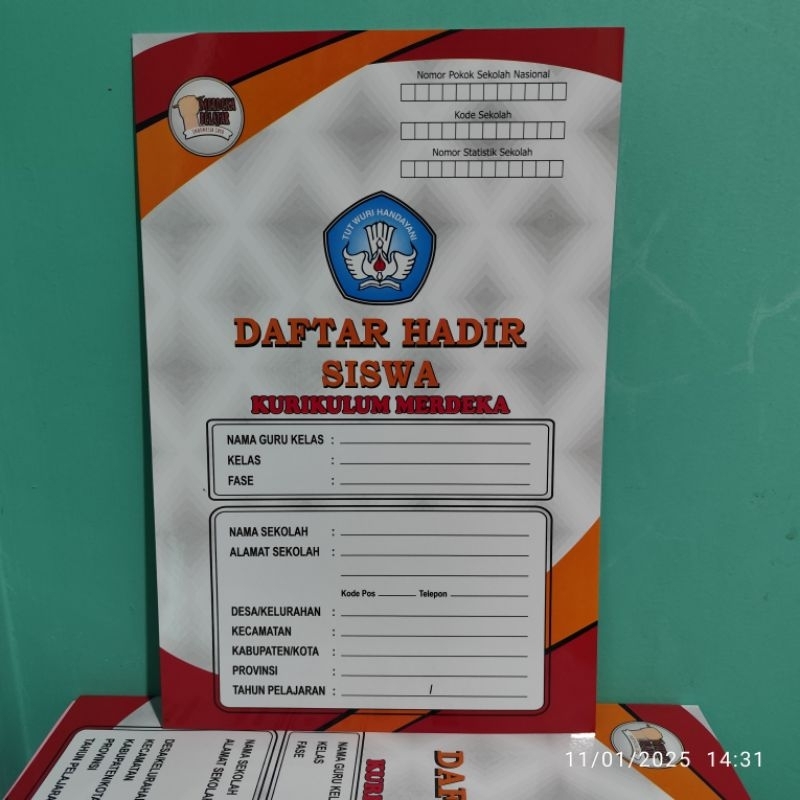 Jual BUKU DAFTAR HADIR/ABSENSI SISWA KURIKULUM MERDEKA | Shopee Indonesia