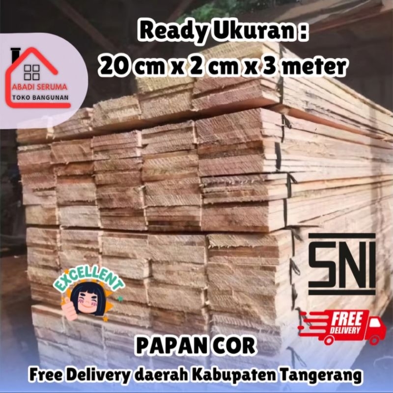 Jual MURAH / PAPAN COR 3 METER / PAPAN KAYU LEMBARAN / PAPAN KAYU ...