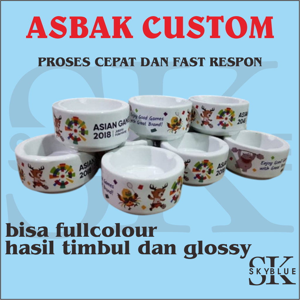 Jual CETAK ASBAK CUSTOM TANPA MINIMAL ORDER LANGSUNG JADI / FOTO ...