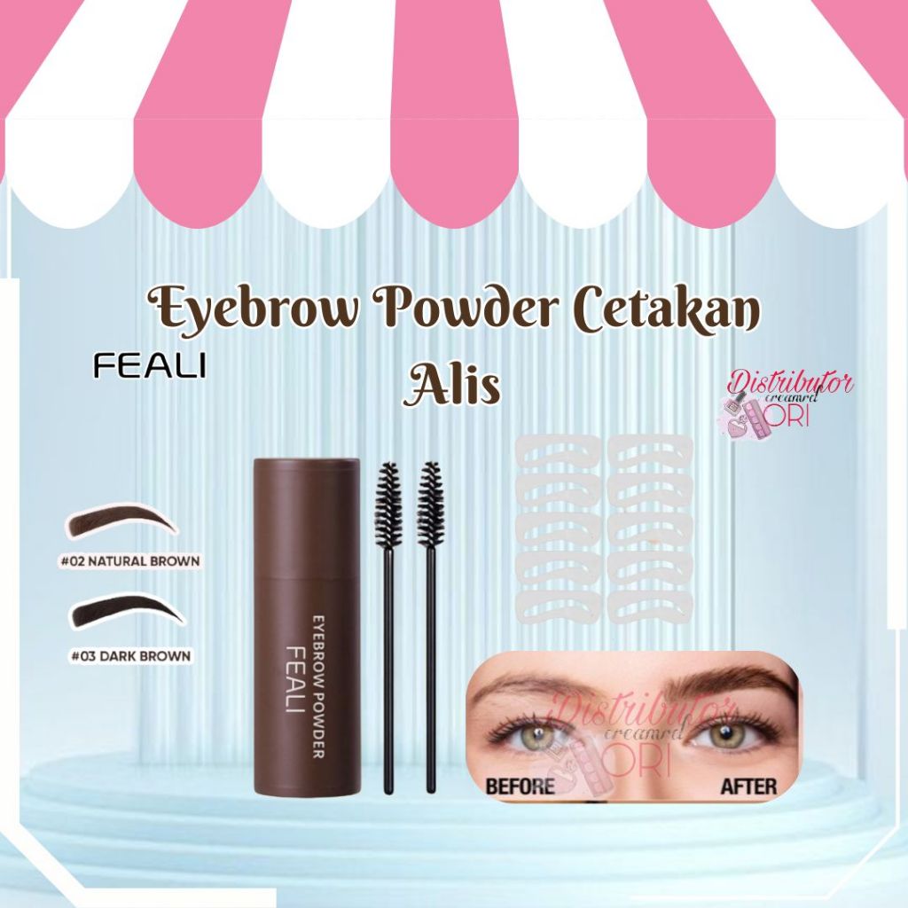 Jual [BPOM] - FEALI Eyebrow Powder Cetakan Alis Instan Eyebrow Stamp ...