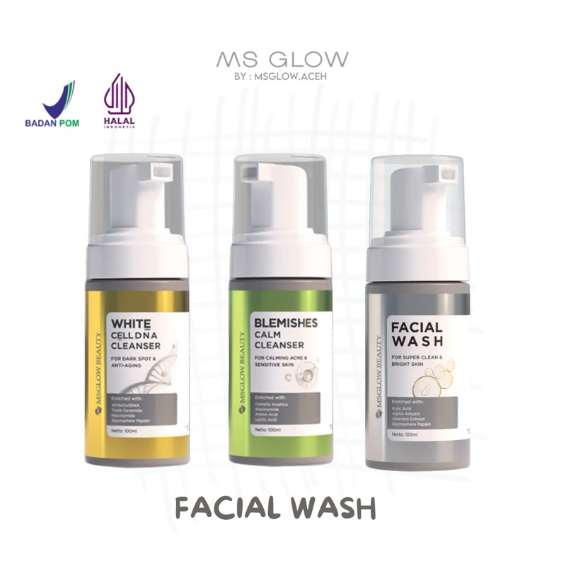 Jual Facial wash / Cleansear Msglow ( pencuci wajah ) | Shopee Indonesia