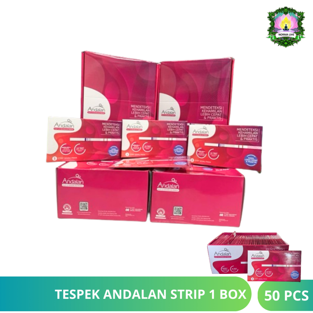 Jual Andalan Strip Pregnancy Test Kit Test pack Kehamilan 1 Box isi 50 ...