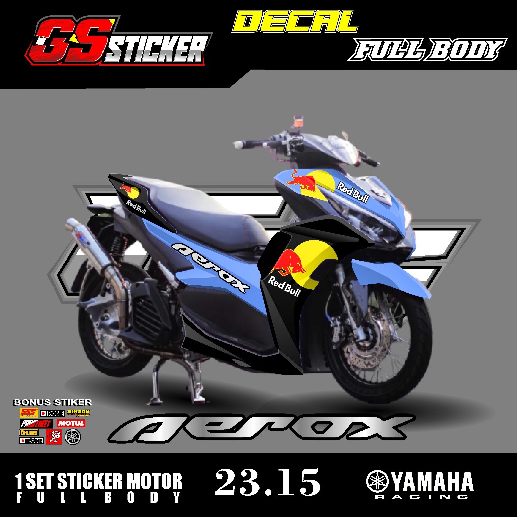 Jual COD Decal terbaru decal sticker Aerox 155 NEW Connected FULL BODY ...