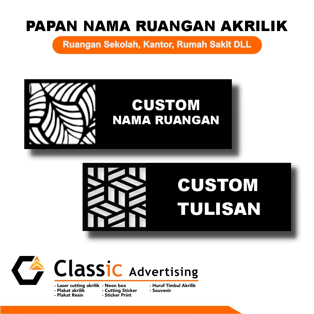 Jual nomor rumah,Papan nama ruangan akrilik premium, tanda identitas ...