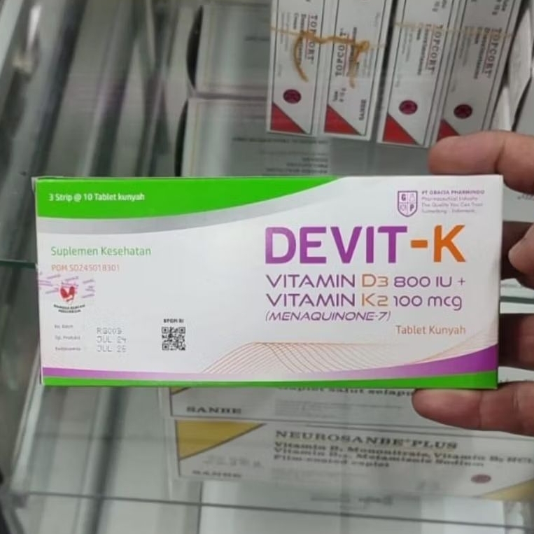 Jual DEVIT-K BOX ISI 30 TABLET VITAMIN D3 + K2 MEMBANTU MEMELIHARA ...