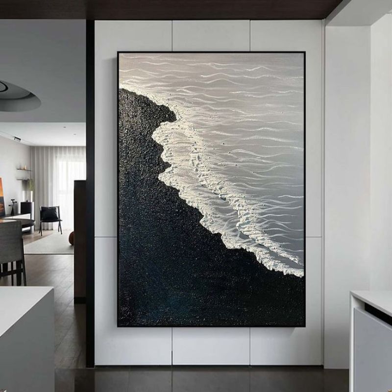 Jual lukisan dinding abstrak tekstur timbul modern art hiasan dinding ...