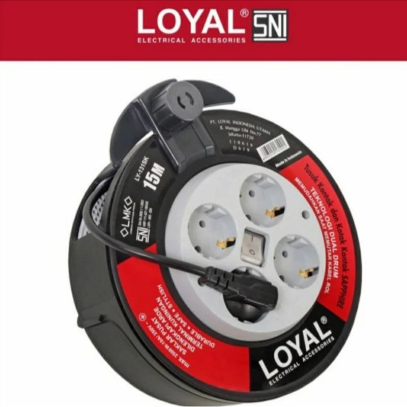Jual Kabel Rol Roll Box LOYAL SAPPHIRE 10m 15m + Saklar LY-130SK LY-131SK | Shopee Indonesia