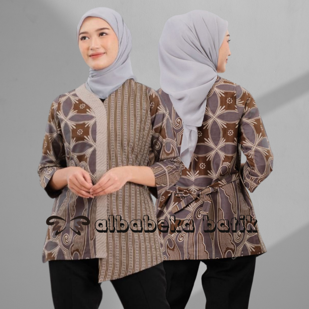 Jual Baju Batik Wanita Modern Atasan Blouse Batik Kerja Kantor Wanita | Shopee Indonesia