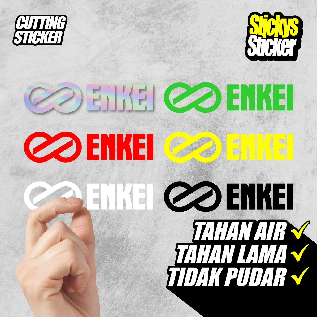 Jual Sticker LOGO ENKEI cutting sticker ENKEI 6 pilihan warna dan ...