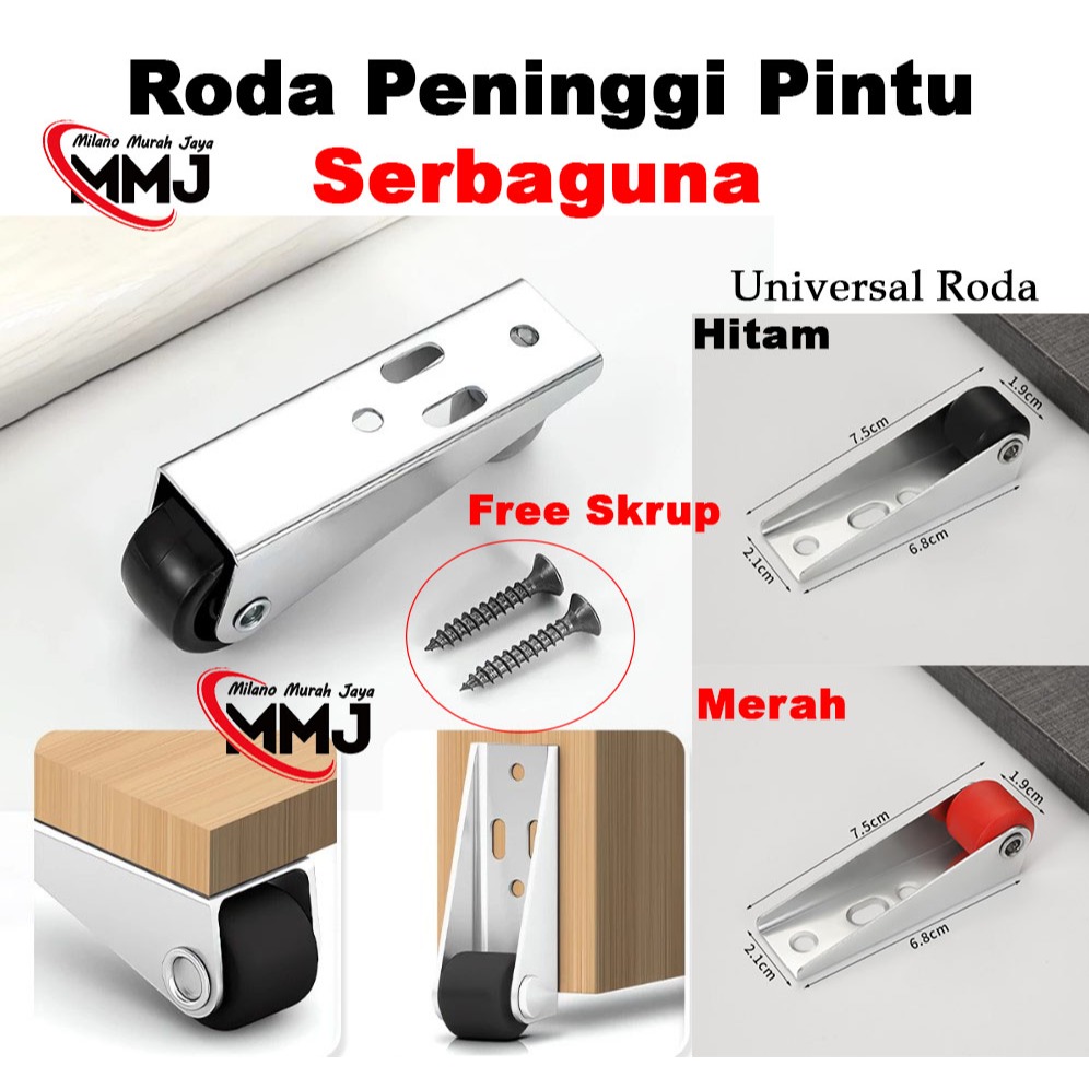 Jual Roda Pintu geser/penahan pintu/peninggi pintu/ senyap roda penahan ...