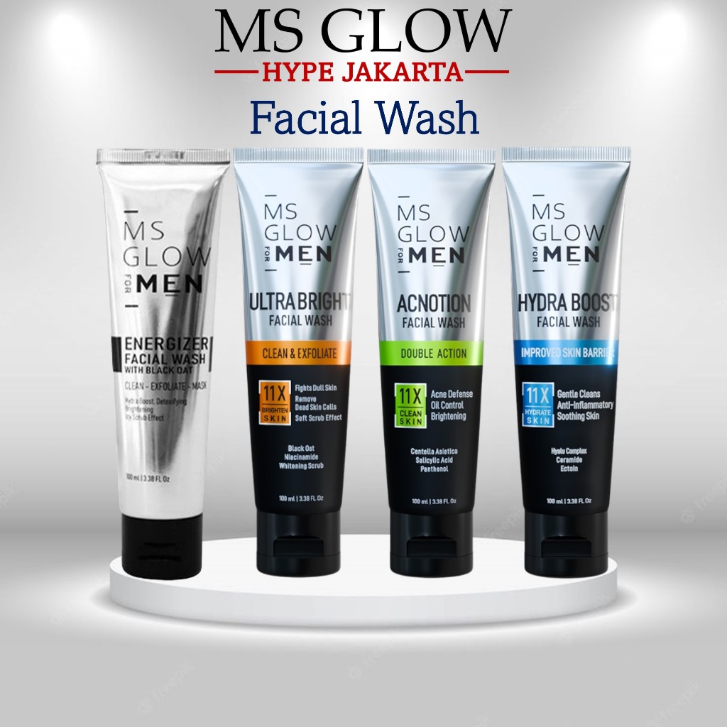 Jual MS GLOW FOR MEN Facial Wash Sabun Wajah Series 100ml | Shopee ...