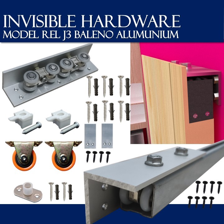 Jual Rel Pintu Geser Industrial, Ghost Door Rail, Invisible Hardware ...