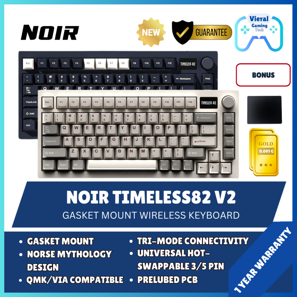 Jual Noir Timeless82 V2 / Timeless 82 Special Edition Wireless ...