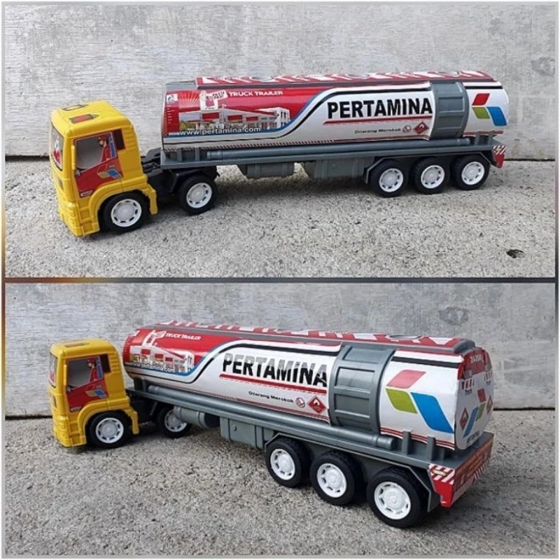 Jual Mainan Mobil Truk Tangki Pertamina Ukuran Panjang 40Cm 10 Roda ...
