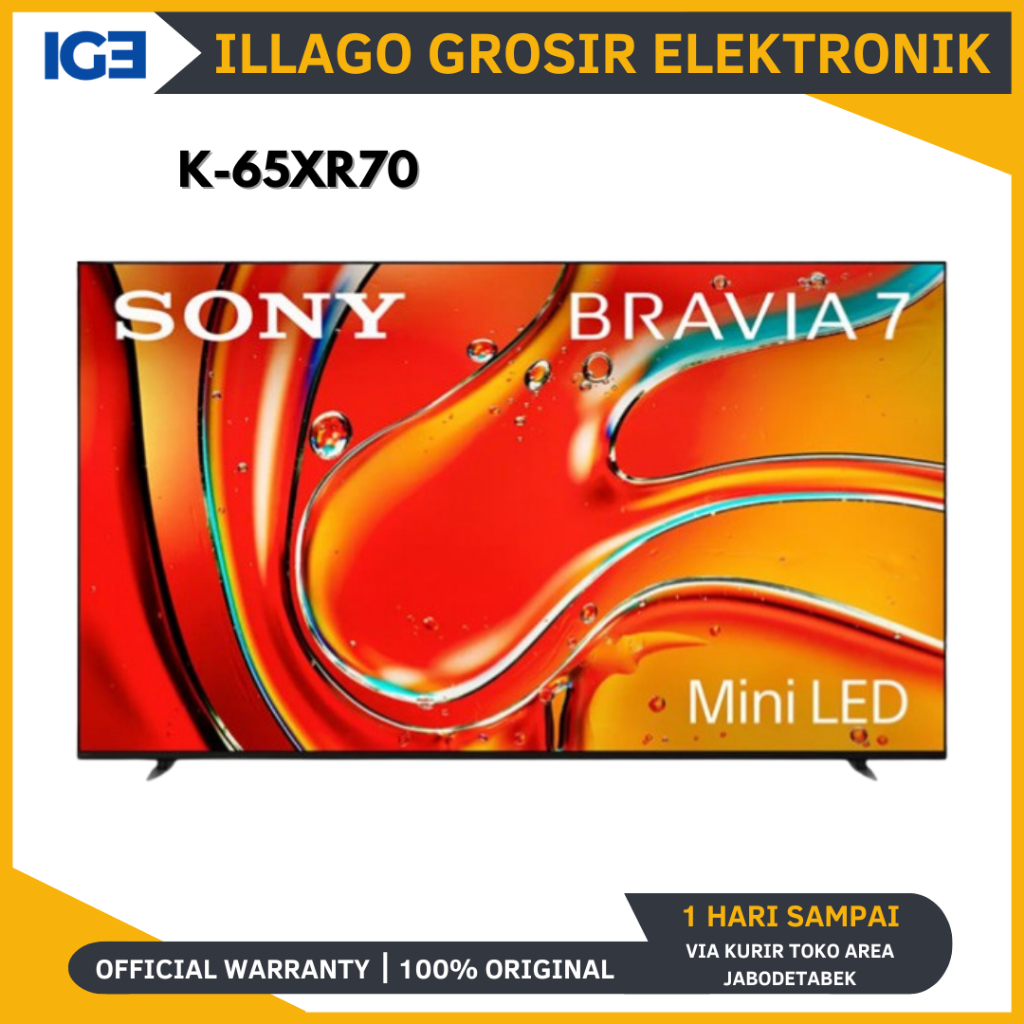 Jual SONY BRAVIA 7 XR K-65XR70 / XR70 4K UHD Mini LED Google TV 65 Inch ...