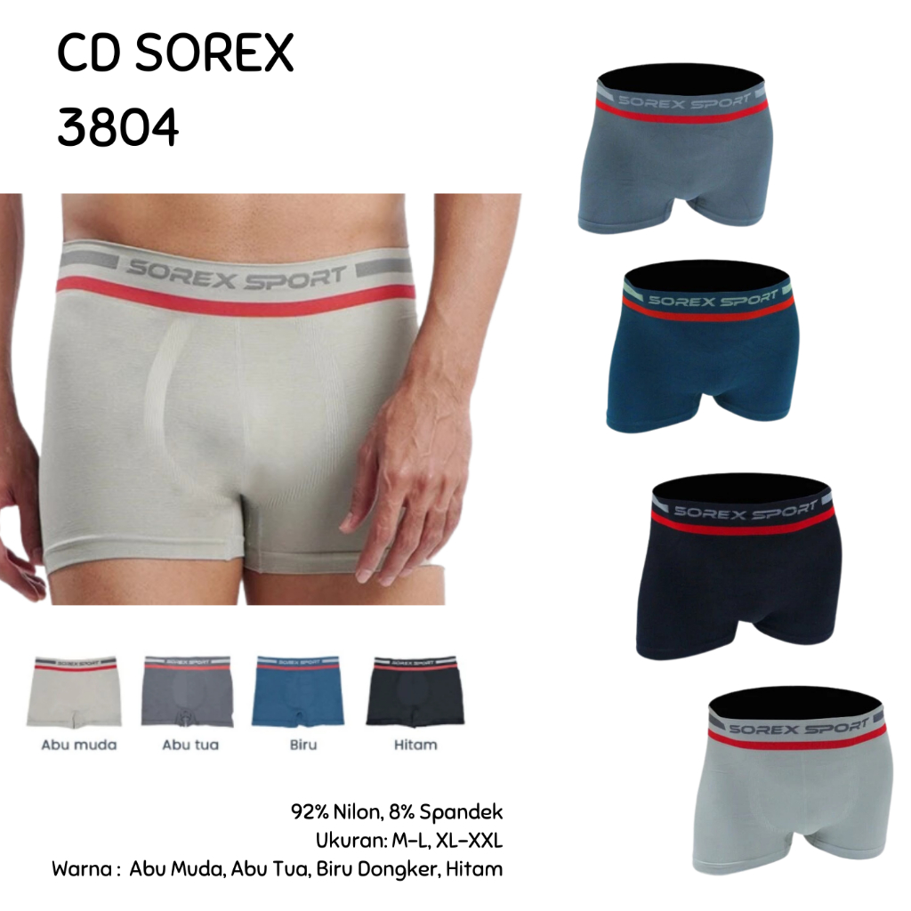 Jual [ISI 2] CD Pria SOREX 3804 BOXER / Boxer Cowok / CELANA DALAM ...