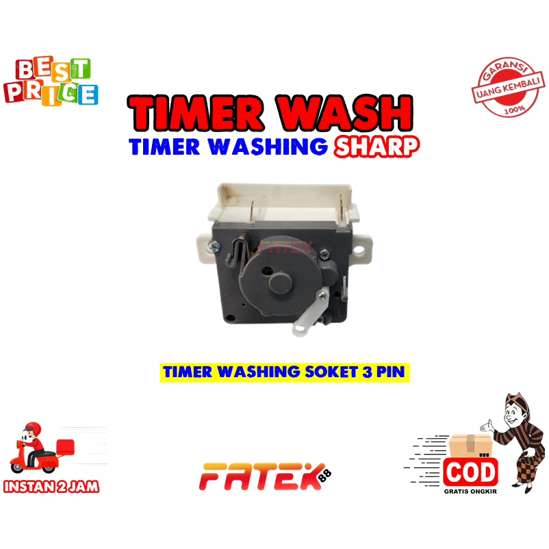 Jual TIMER MESIN CUCI SHARP | TIMER WASHING 3 PIN | TIMER WASH SOKET 3 ...