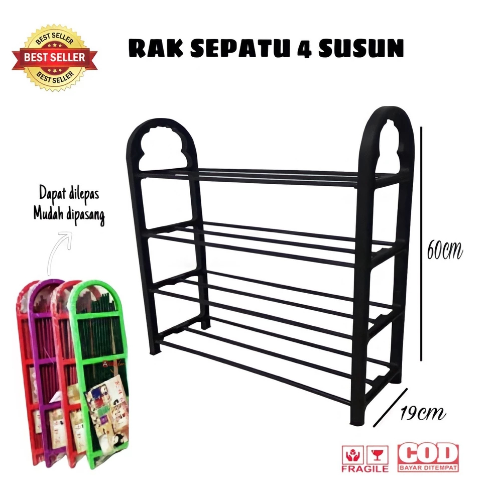 Jual Rak Serbaguna | Rak Sepatu | Rak Sendal | Rak Sepatu 4 Susun Tier ...
