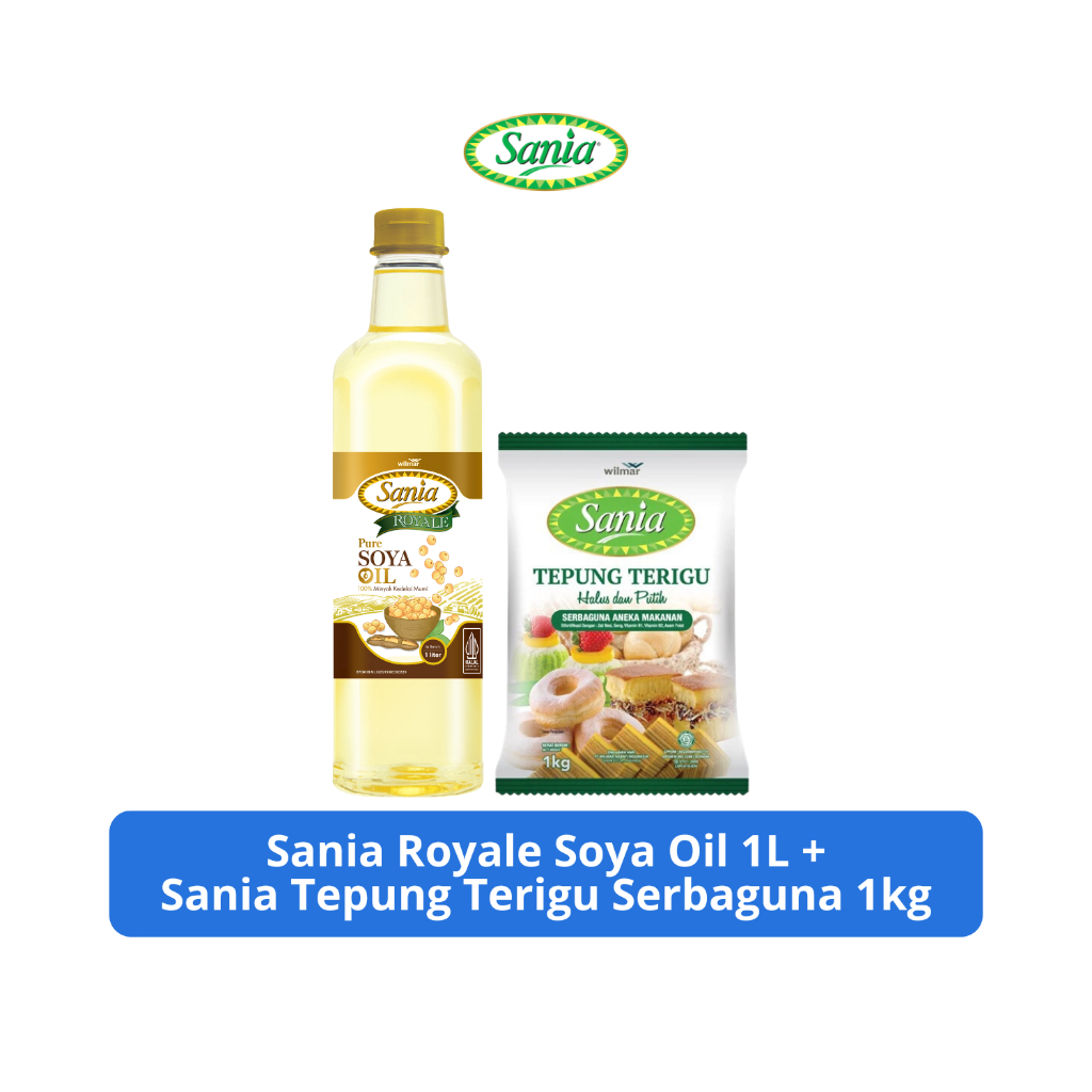 Jual Sania Royale Soya Oil 1L + Sania Tepung Terigu Serbaguna 1kg ...