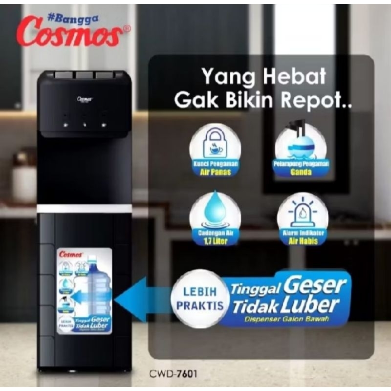 Jual Dispenser Galon Bawah Cosmos CWD-7601 HOT COLD & FRESH CWD7601 ...