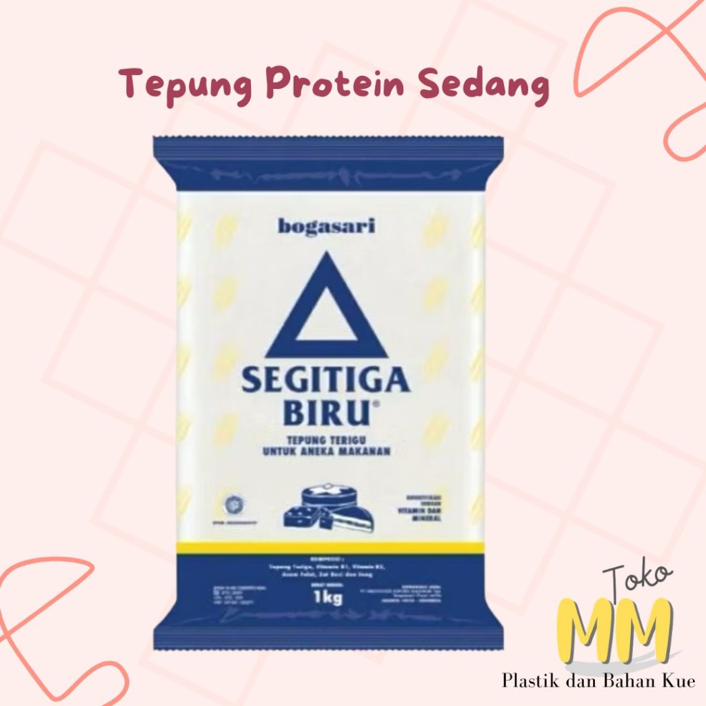 Jual Tepung Segitiga Biru 1KG / Tepung Protein Sedang | Shopee Indonesia