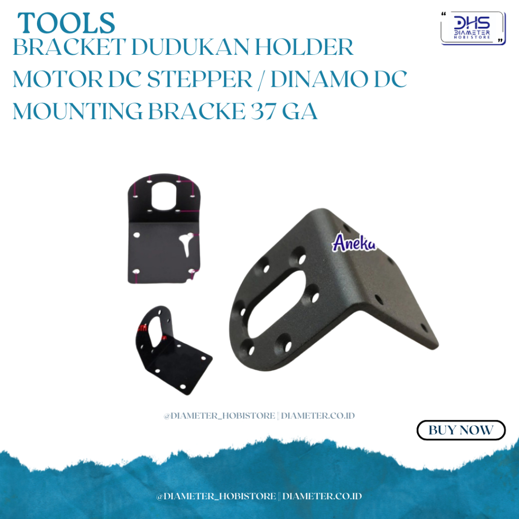 Jual Bracket Dudukan Holder Motor DC Stepper / Dinamo DC Mounting ...