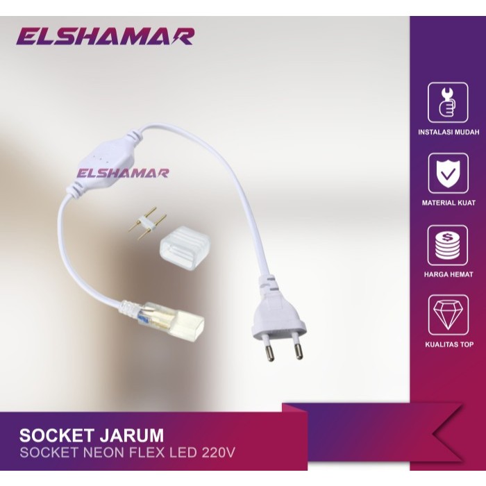 Jual Kabel Colokan Soket Socket Lampu LED Neon Flex LED Strip Selang ...