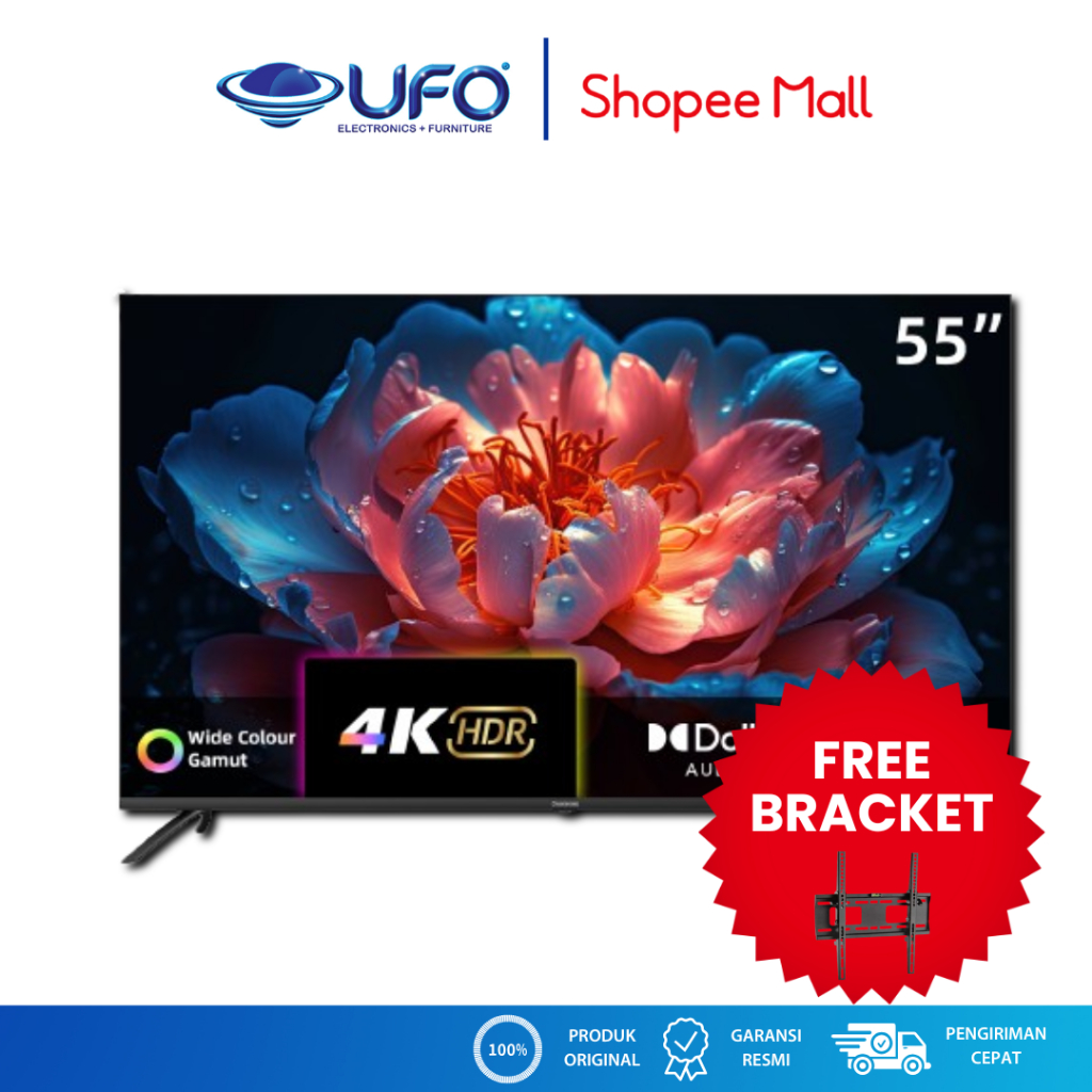 Jual Changhong 55 Inch Smart Google TV QLED 4K UHD U55QCN1 | Shopee ...