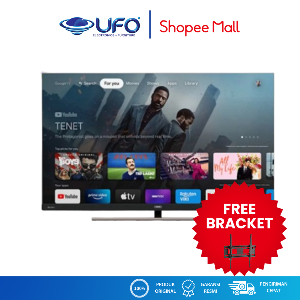 Jual AQUA 55 Inch Google TV LED QLED AQT55S900UX | Shopee Indonesia