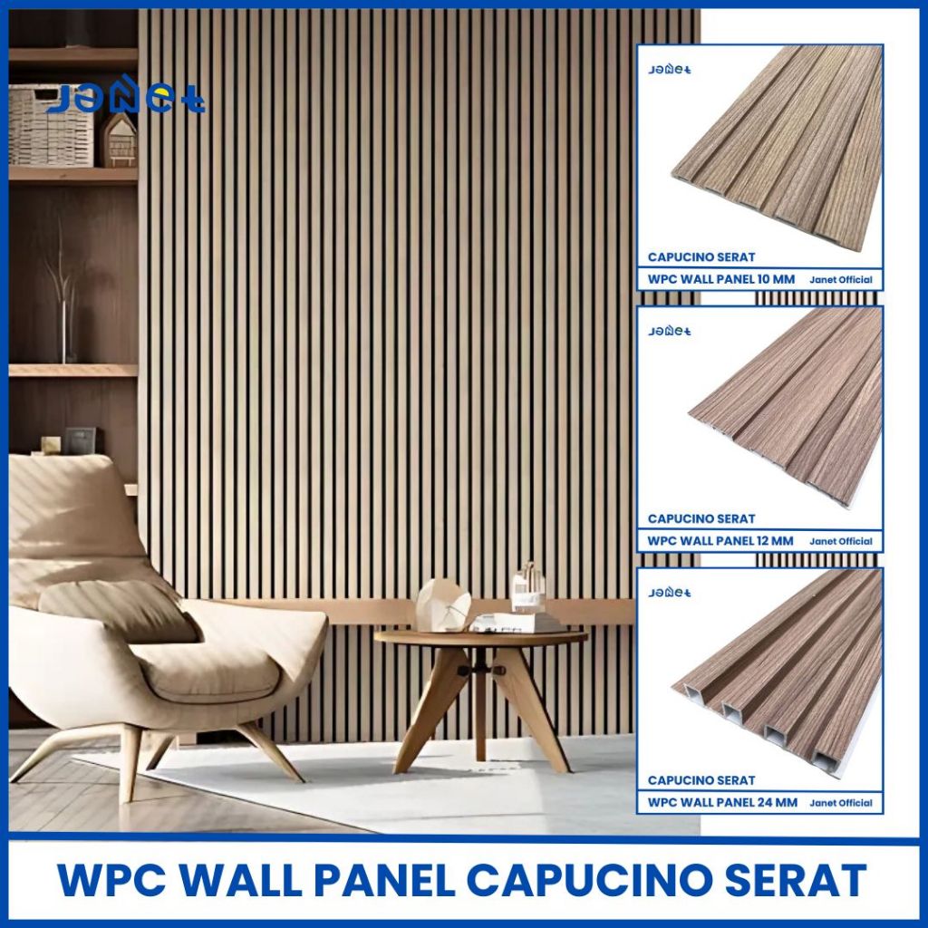Jual Wpc Wall Panel Capucino Serat 3 Meter 300cm | Wallpanel Pvc ...