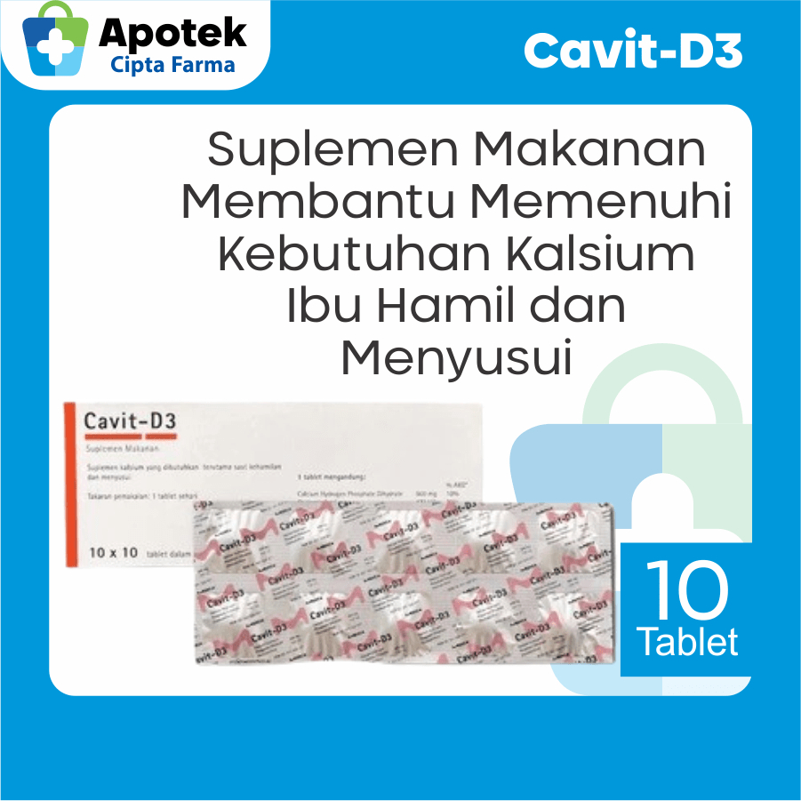Jual Cavit D3 Kalsium Ibu Hamil Kalsium Ibu Menyusui Suplemen Makanan ...
