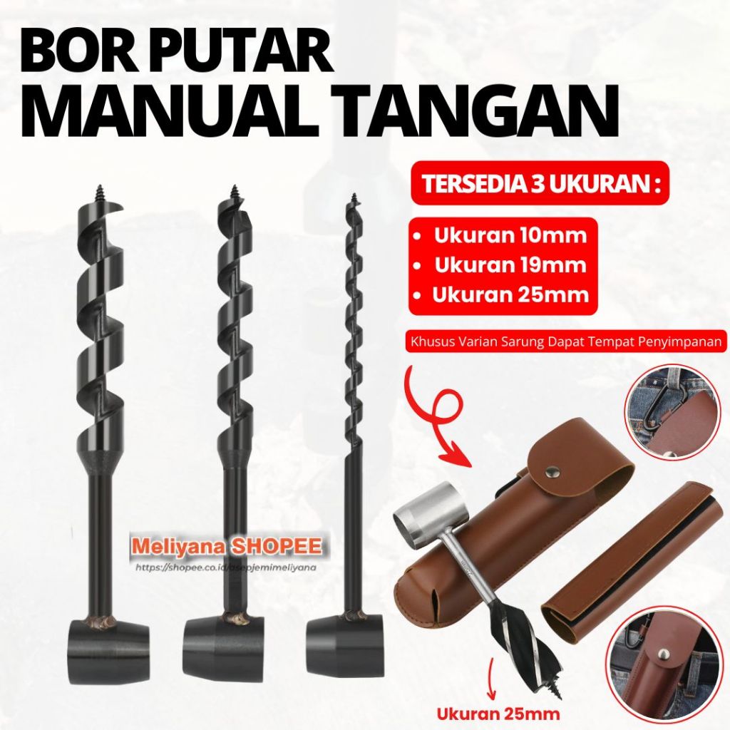 Jual Bor Tangan Survival Outdoor Manual Bertahan Hidup Di Gunung Auger ...