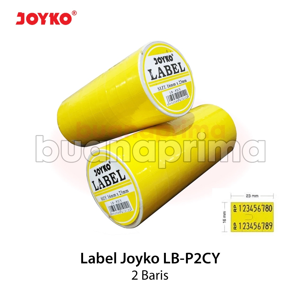 Jual Label Harga Joyko Kuning 2 Baris isi 10 Roll Line Stiker Price LB ...