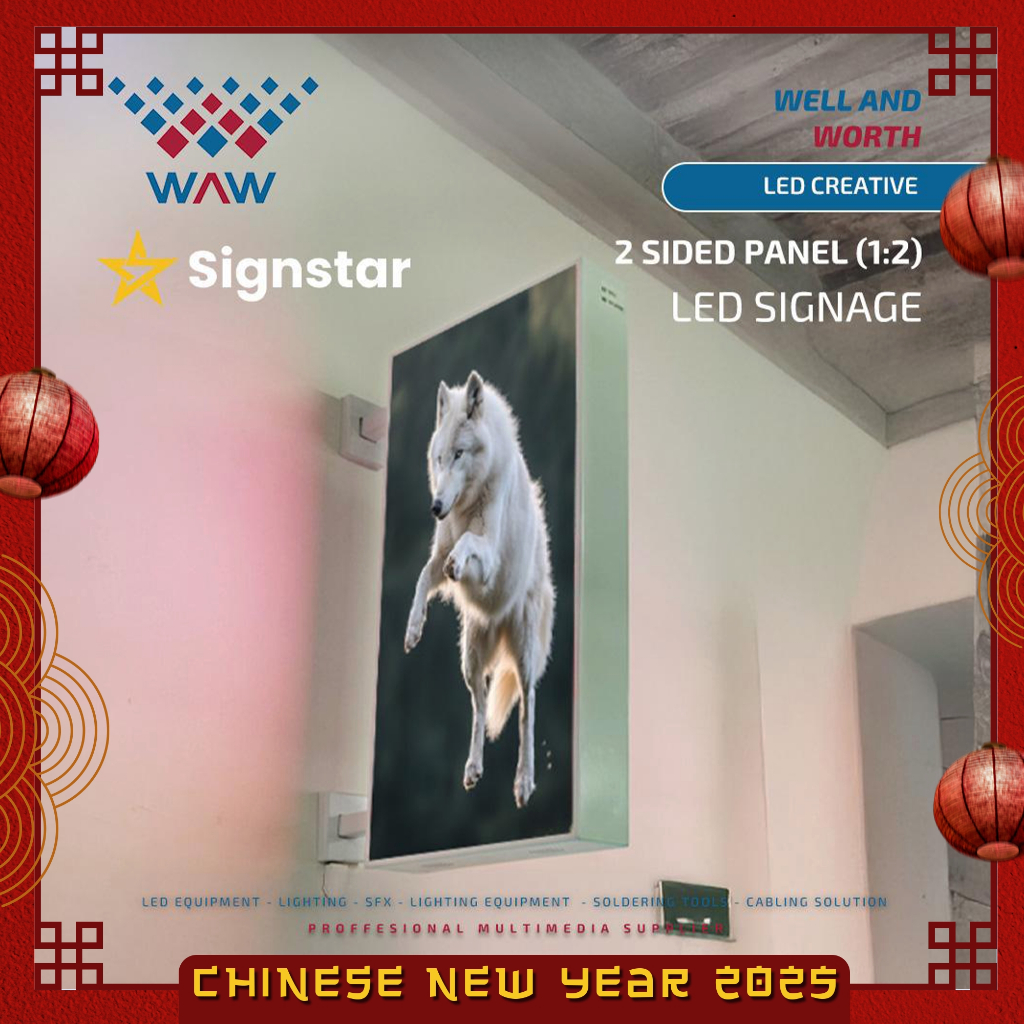 Jual Signstar LED Signage 2 Sided Panel (1:2) / Papan Promosi Digital ...