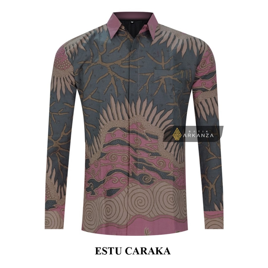 Jual BATIK ARKANZA STORE Motif Estu Caraka Kemeja Batik Pria Lengan ...