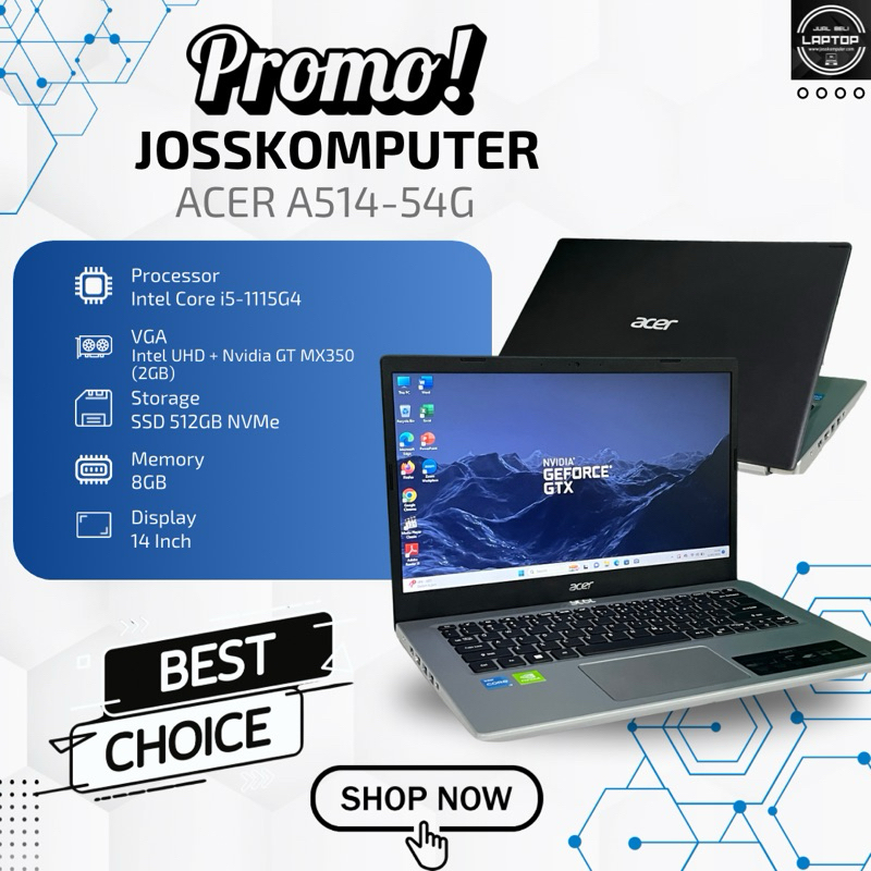 Jual ACER ASPIRE 5 A514-54G INTEL CORE i3-1115G4/ RAM 8GB/ SSD 512GB/ 14 INCH | Shopee Indonesia