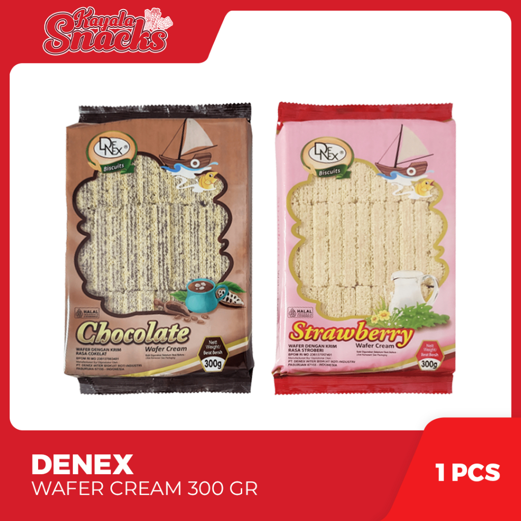 Jual Denex Wafer Chocolate & Strawberry 300 gr - 1 Pcs | Shopee Indonesia