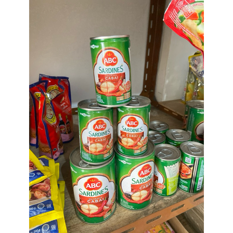 Jual ( Termurah ) Sarden Kaleng ABC , saus cabe 155gr & 425gr | Shopee ...
