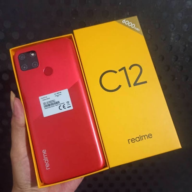 Jual REALME C12 3/32 FULLSET SECOND ORIGINAL | Shopee Indonesia