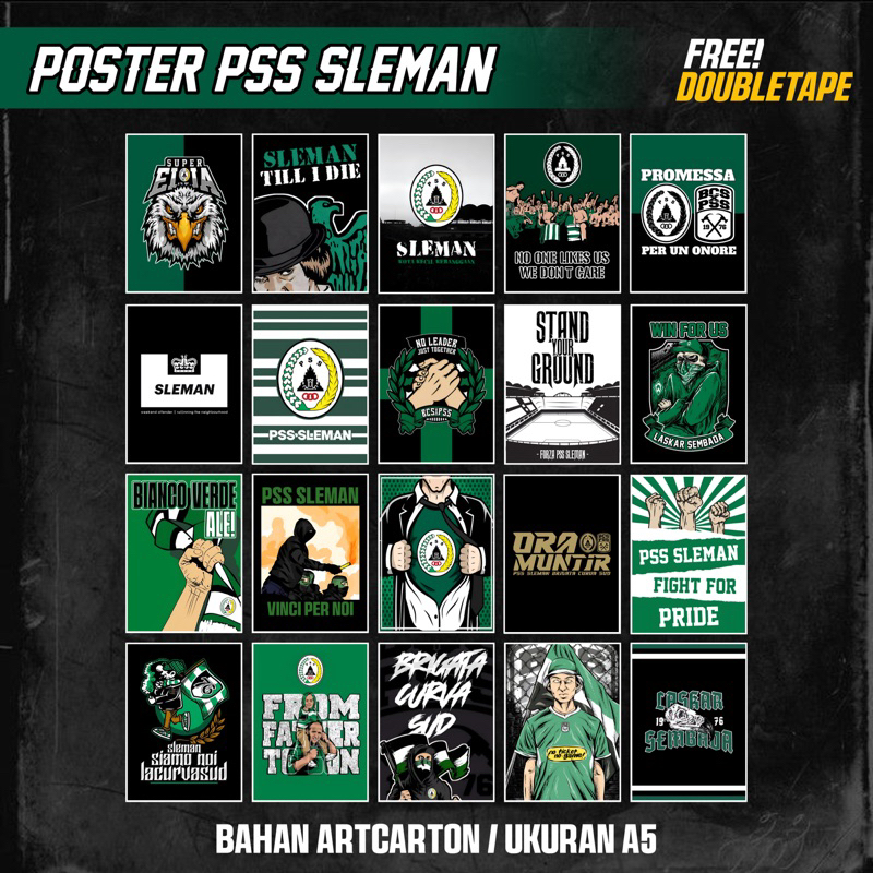 Jual Poster PSS Sleman - Poster Dinding Pss Sleman Ukuran A5 free ...