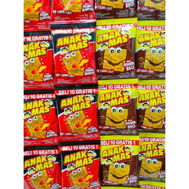 Jual Snack Anak Mas (1 Renteng isi 10+1pcs) | Shopee Indonesia