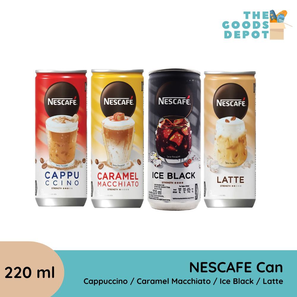 Jual Nescafe Can Cappuccino / Caramel Macchiato / Ice Black / Latte 220 ...