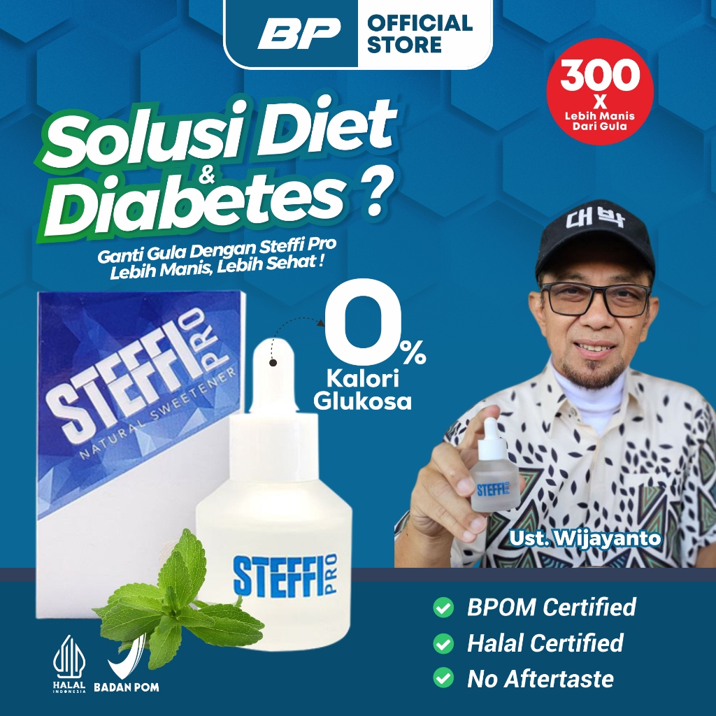 Jual STEFFI PRO - Pemanis Alami Pengganti Gula Stevia Nol Kalori Aman ...