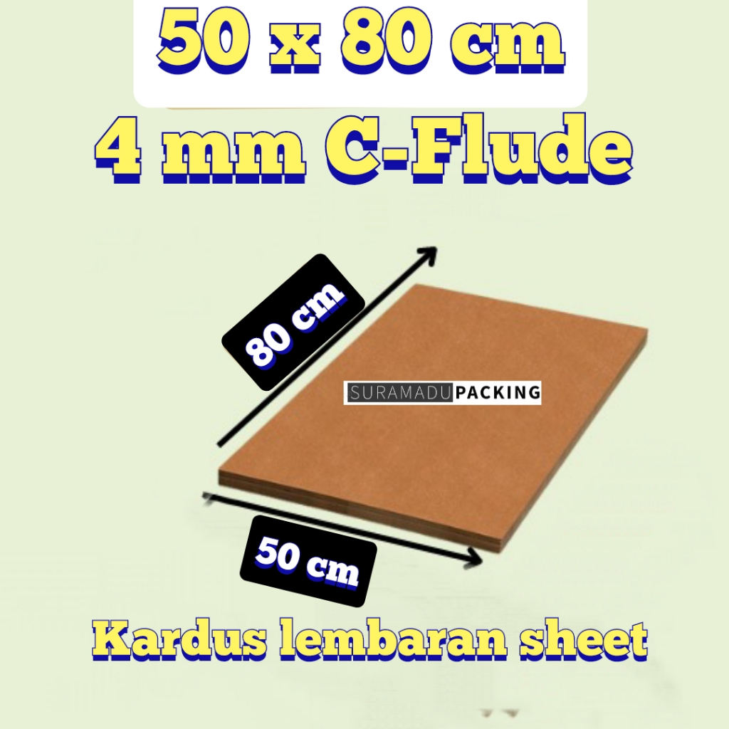 Jual KARDUS SHEET 50x80 cm / 80x50 cm Kardus Lembaran Polos / Kardus ...