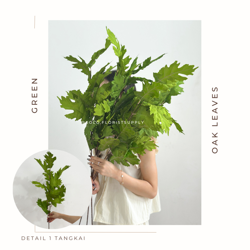 Jual OAK LEAVES MAPLE LEAF Daun Plastik Palsu Artificial Dekorasi ...