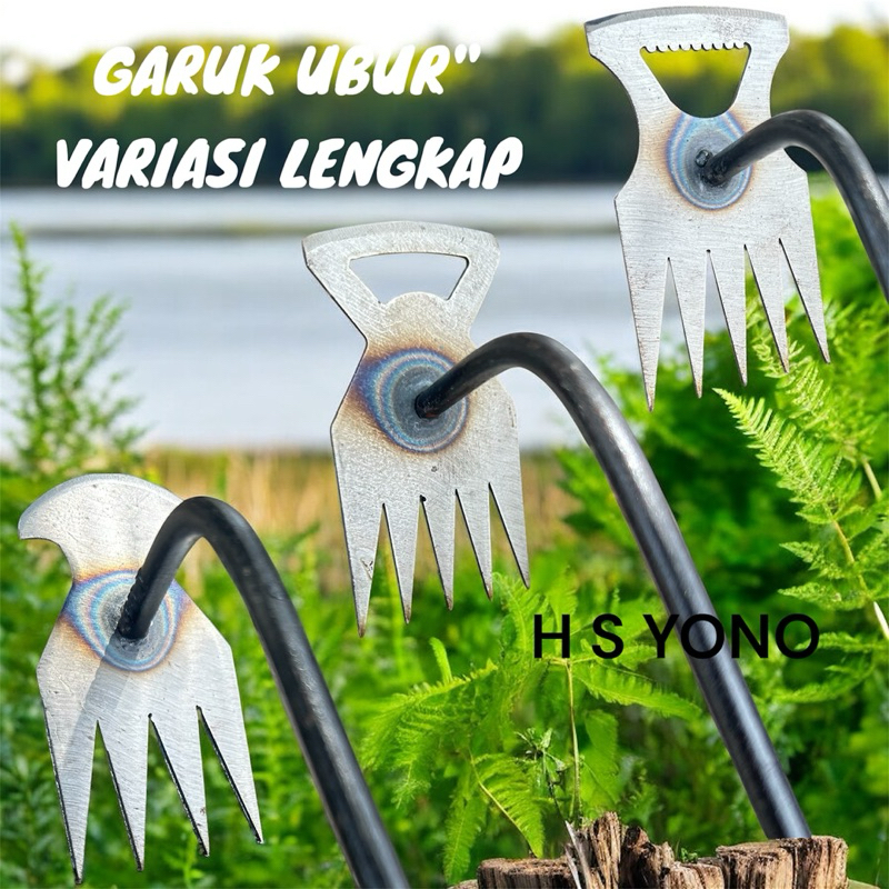 Jual Alat Pencabut rumput gigi 5 gagang kayu - alat berkebun - cangkul ...