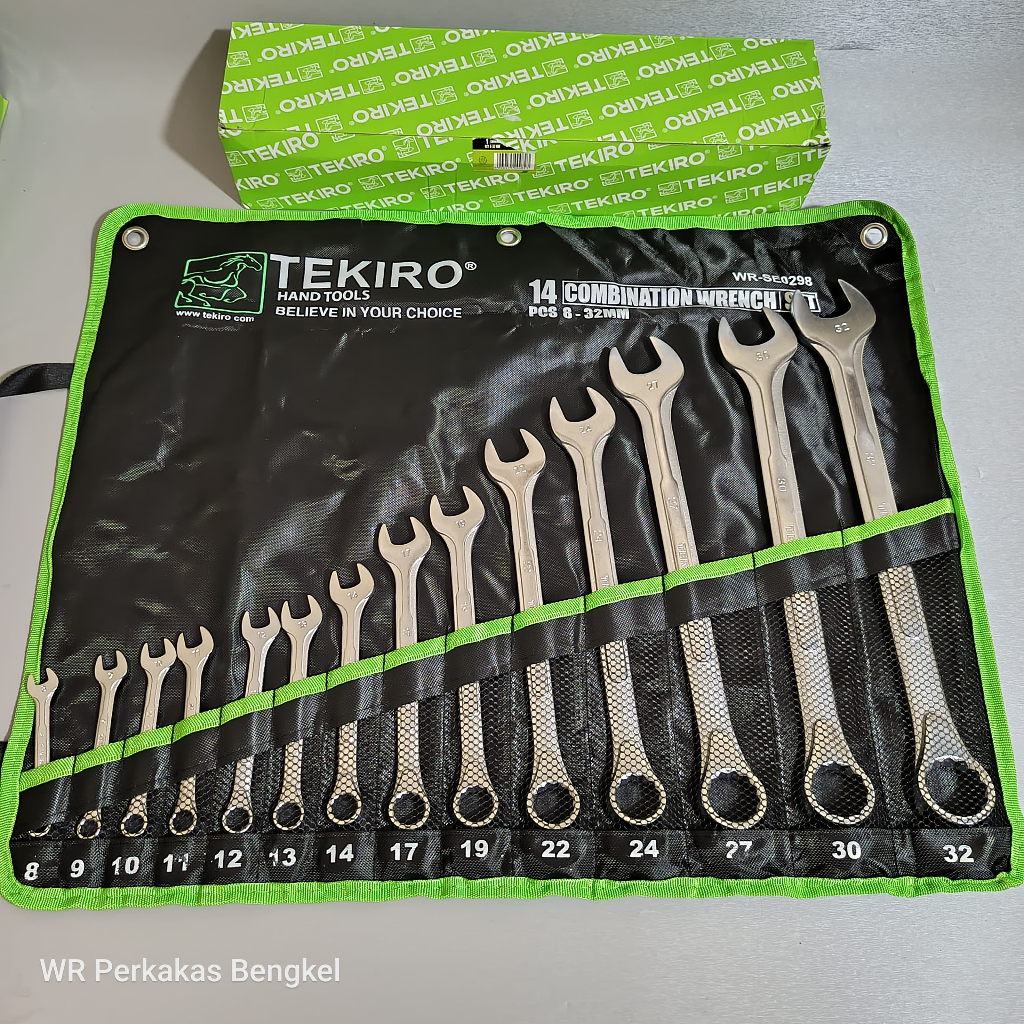 Jual TEKIRO Kunci Ring Pas 14 pcs 8-32 mm - Kunci Ring Pas 1 Set ...