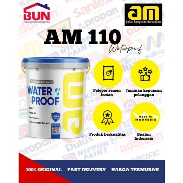 Jual Cat Waterproofing AM 110 Per Pail 20 Liter/ AM110 20kg | Shopee ...