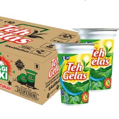 Jual TEH GELAS Original Tea 1 Dus isi 24 cup x 160ML | Shopee Indonesia