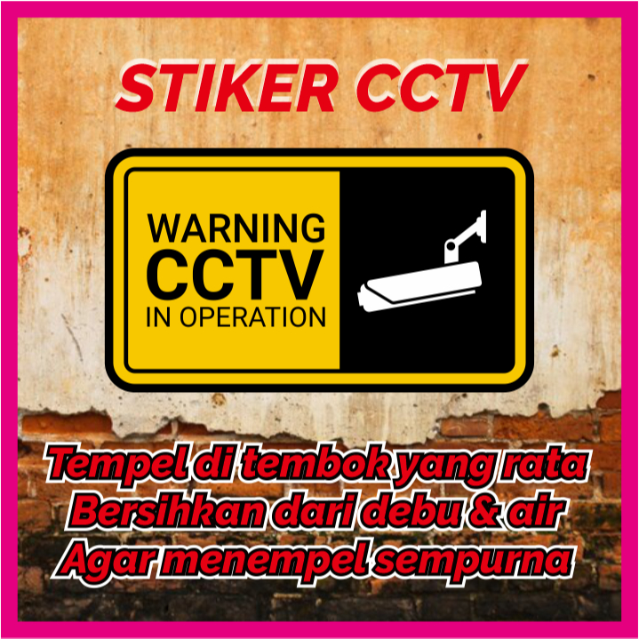 Jual STICKER CCTV STIKER AWAS CCTV STIKER ADA CCTV STIKER MURAH STICKER ...